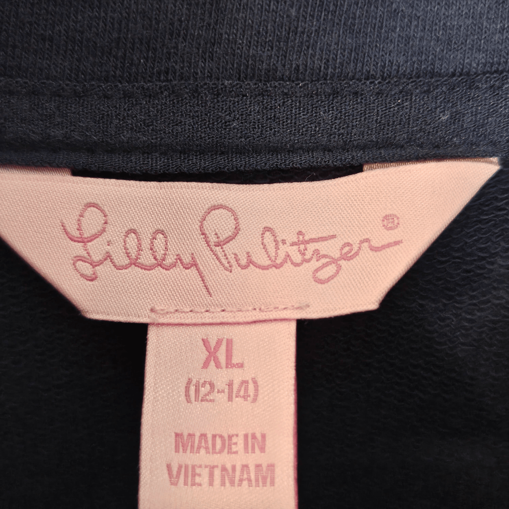 Lilly Pulitzer Little Leona Full Zip Outerwear Jacket 30253 Navy Eyelet ...