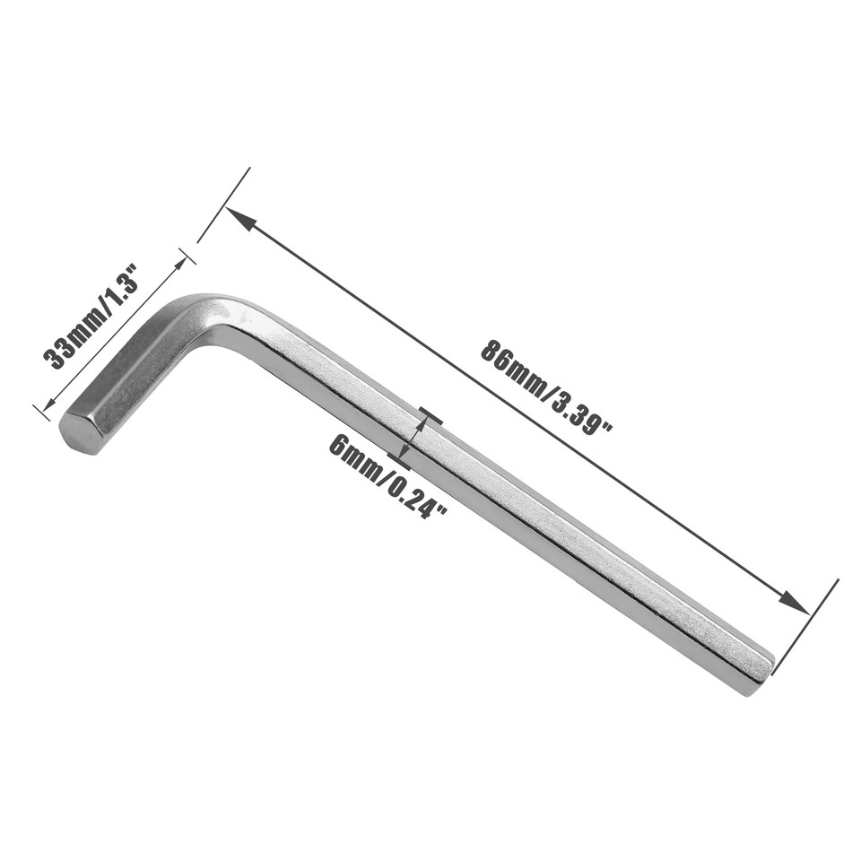 6mm Hex Key Allen Key L Shaped Wrench Set Small Bike Furniture Repair ...