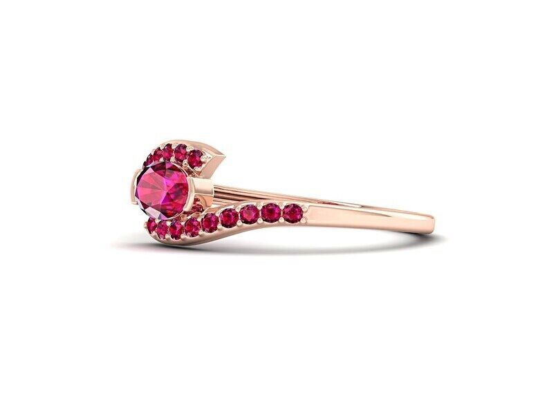 Natural Ruby Gemstone Vintage Women Promise Ring Solid 10k Gold Ring ...