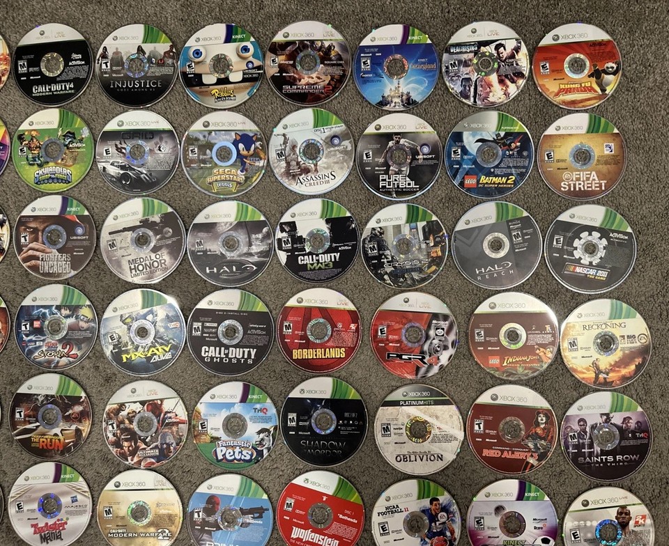 Lot Of 100 Microsoft Xbox 360 Game Discs! Call Of Duty GTA V Need For ...