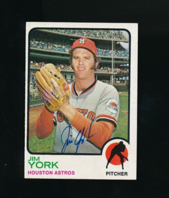 1973 Topps #546 Jim York high # VGEX to EX signed auto autograph | eBay