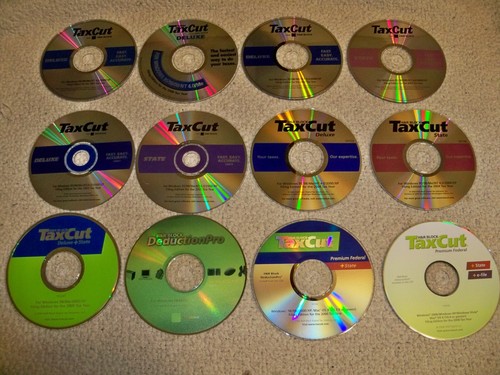 Lot of 12 H&R Block TaxCut Deluxe Premium State 2000-2006 2008 | eBay