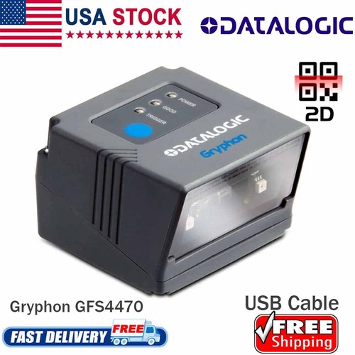 Datalogic Gryphon GFS4470 Fixed Mount USB Barcode Scanner Wired 1D 2D ...