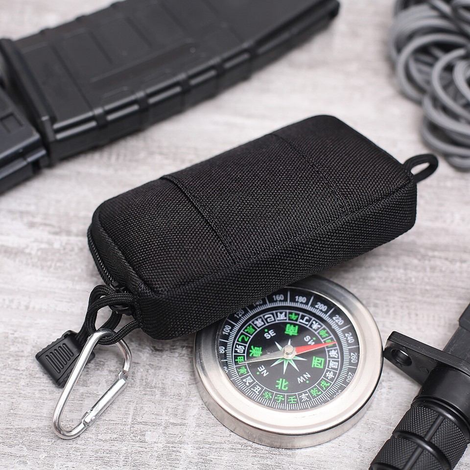 Tactical Molle Pouch Key EDC Wallet Coin ID Card Bag Hiking Money Waist ...
