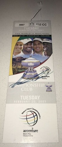 2007 Accenture Match Play Golf WGC Winner Henrik Stenson Signed Auto ...