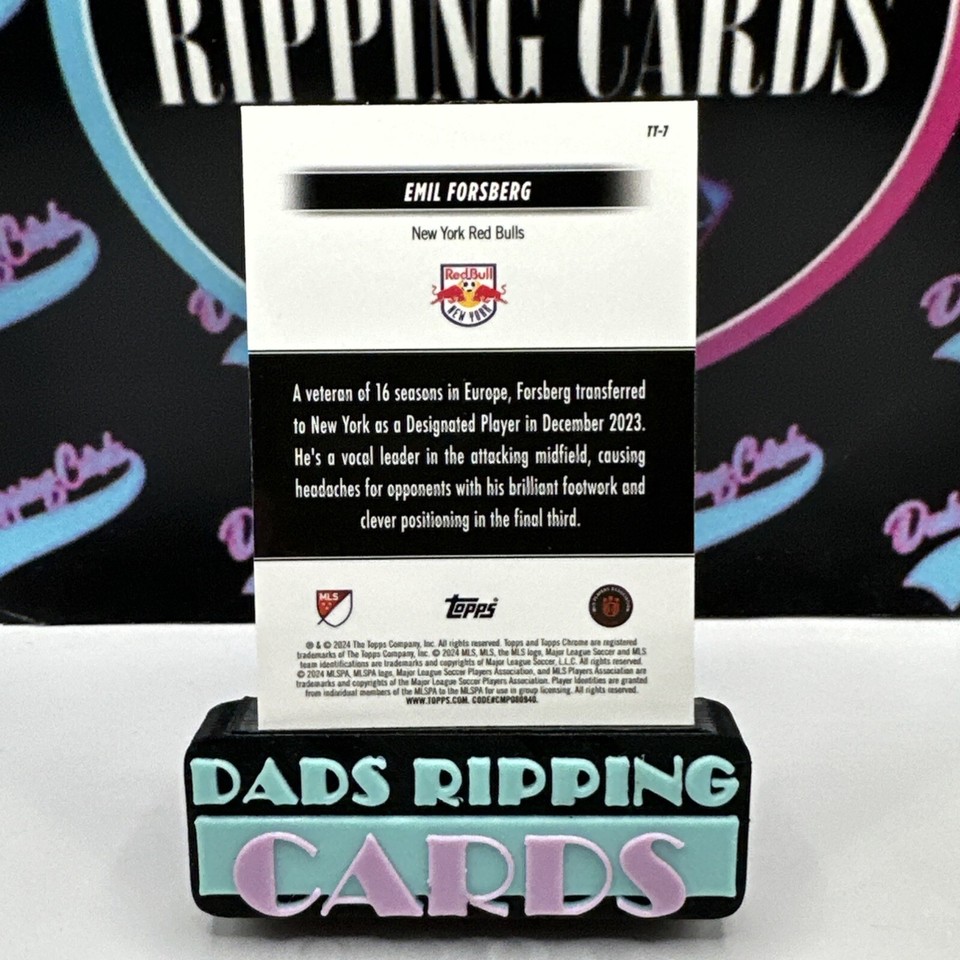 2024 Topps Chrome MLS Emil Forsberg Red Runs Deep TT-7 New York Red ...