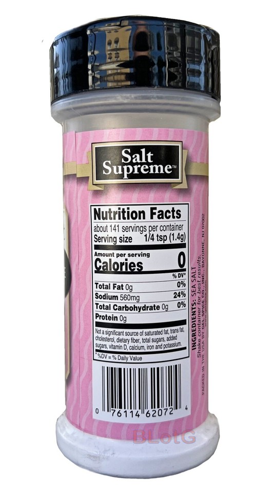 Salt-Supreme Fine SEA SALT 7oz Spices Seasonings Kitchen Food Dressings ...