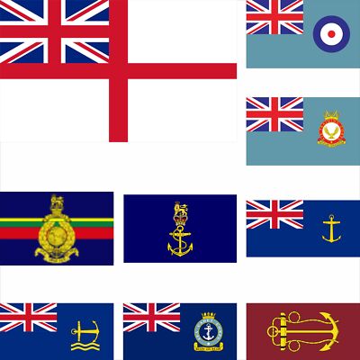 UK Flag Naval Ensign RFA RMAS Royal Marines Air Force Training Corps ...