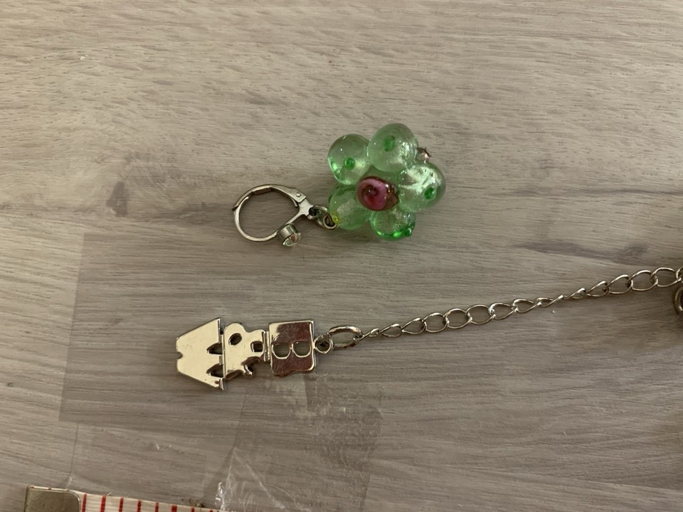 Butler And Wilson Green / Turquoise Flower Beaded Necklace And Earrings ...