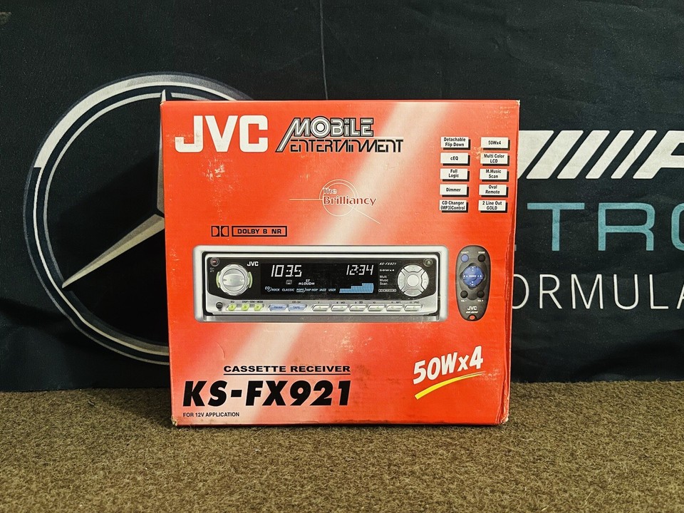 JVC KS-FX921 Car Radio FM/AM Cassette Receiver 50Wx4 | 1.7 in Screen ...