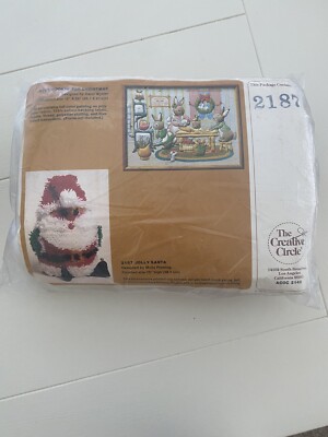 Creative Circle JOLLY SANTA Latch Hook Kit #2187 Vintage 1979 Sealed ...