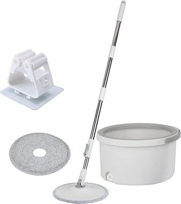 Floor Magic Spin Mop Bucket Set 360° Microfiber Rotating Dry Heads With ...