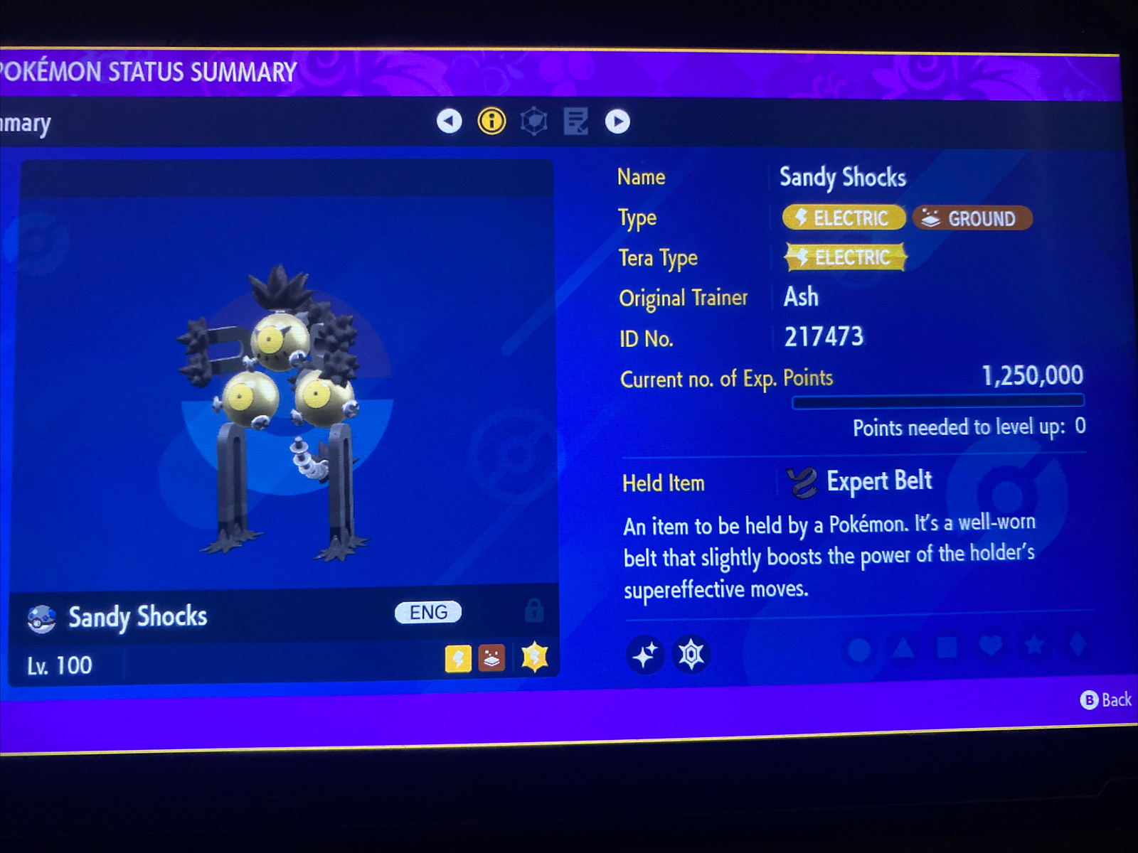 Pokemon Scarlet And Violet Shiny Sandy Shocks 6IV Battle Ready Fast ...