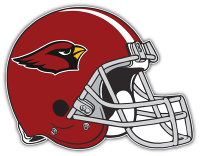 Arizona Cardinals Red Helmet NFL Sport Car Bumper Sticker Decal "SIZES ...