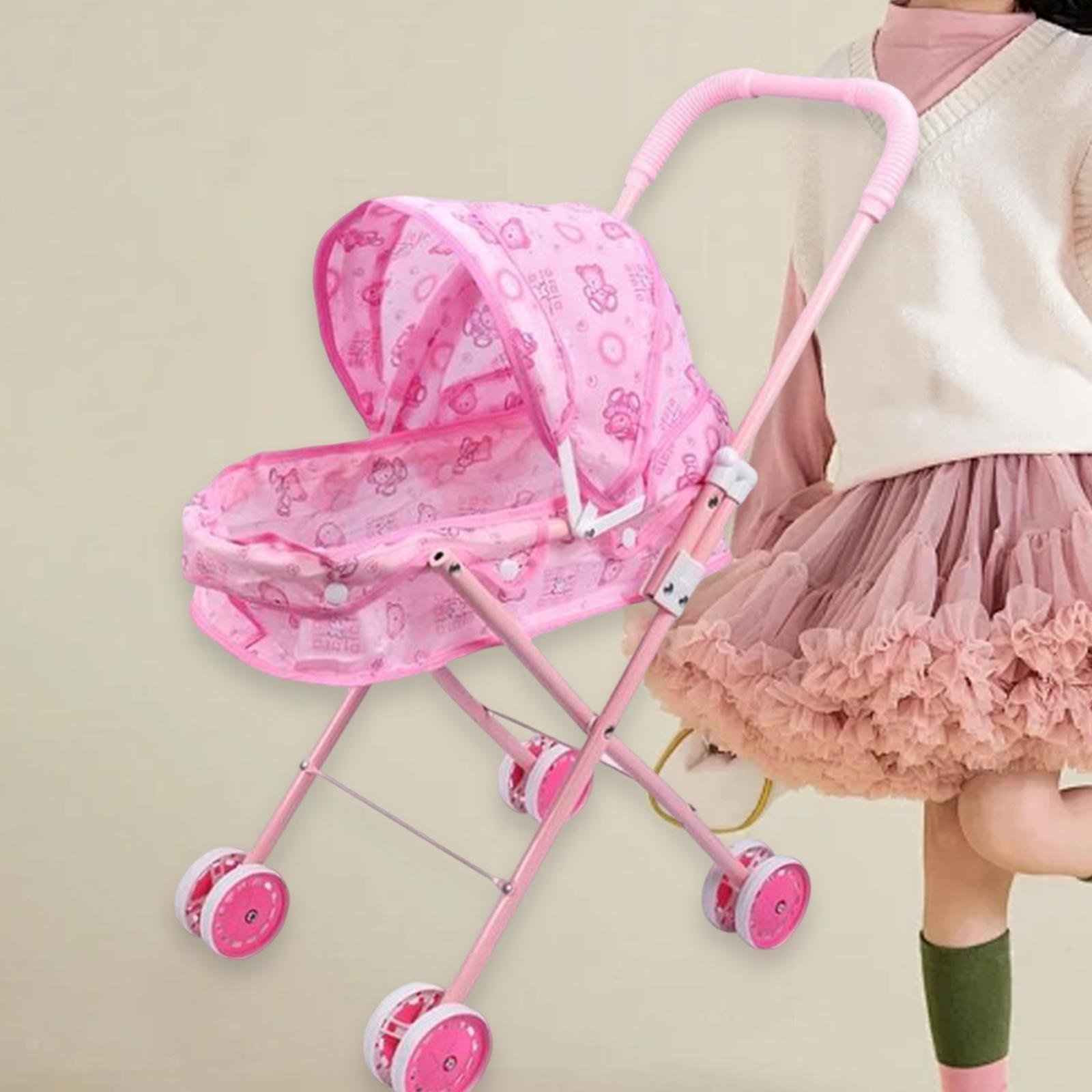 Doll Mini Pram Learning Activities Mini Pushchair for Infant Baby Boys ...