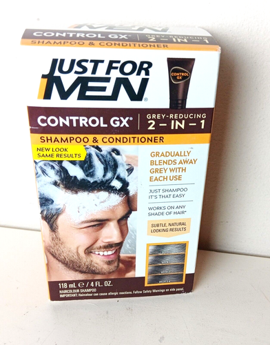 Just For Men Control GX Gradual Gray Reduction 2-in-1 Shampoo Plus ...