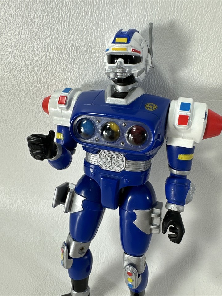 MMPR Power Rangers Turbo Blue Senturion 1997 Bandai EUC NO GUN VTG ...