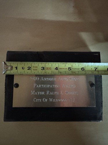 Vintage Genuine Piece Of Wood Wildwood Boardwalk 1989 Antique Auto Show ...