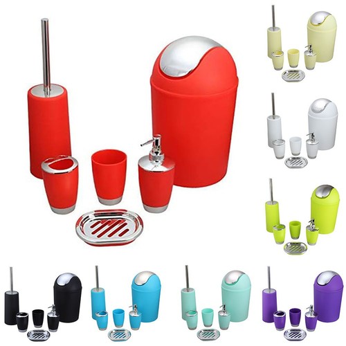 Bathroom Essentials Set 6 Pieces for a Clean and Stylish Bathroom ...