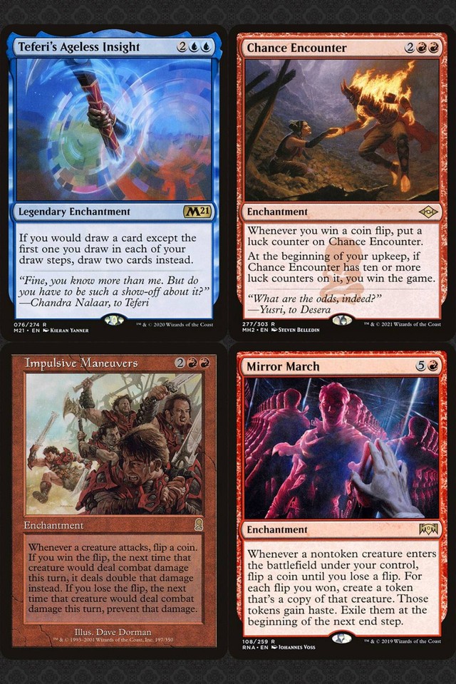 Okaun, Eye of Chaos & Zndrsplt, Eye of Wisdom Commander Deck Coin Flip ...