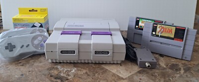 SNES Console + Super Mario World All Stars- Zelda - Super Nintendo - RF ...