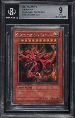 2004 YUGIOH YMA-EN001 SLIFER THE SKY DRAGON SECRET RARE BGS 9 MINT ...