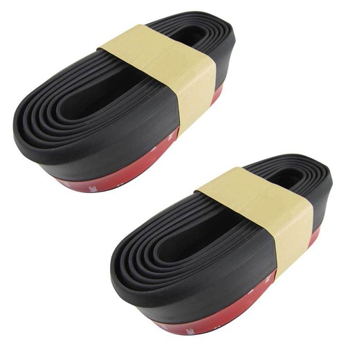Side skirts spoiler lip rubber flexible black many vehicles | eBay ...