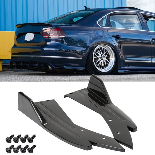 Gloss Rear Bumper Diffuser Spoiler Lip Splitters For VW Passat CC Jetta ...