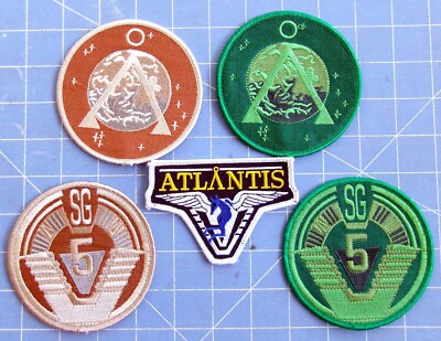 Lot of 5 Jacket Patches Stargate Atlantis Embroidered Iron on Patch ...