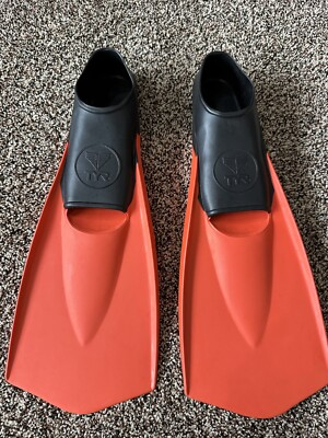 TYR Long Fins Flippers Orange 7-9 40-42 | eBay
