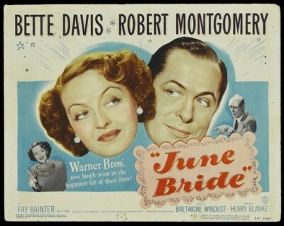 JUNE BRIDE MOVIE POSTER Bette Davis RARE HOT VINTAGE | eBay