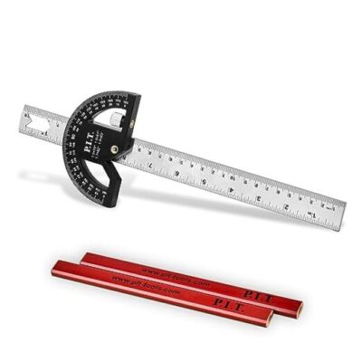 Angle Finder Protractor 12 Angle Protractor 12in-Black-Plastic Head ...