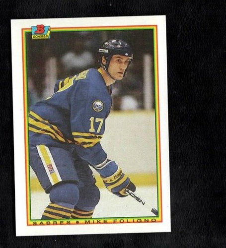 1990 Mike Foligno Bowman Hockey Buffalo Sabres | eBay