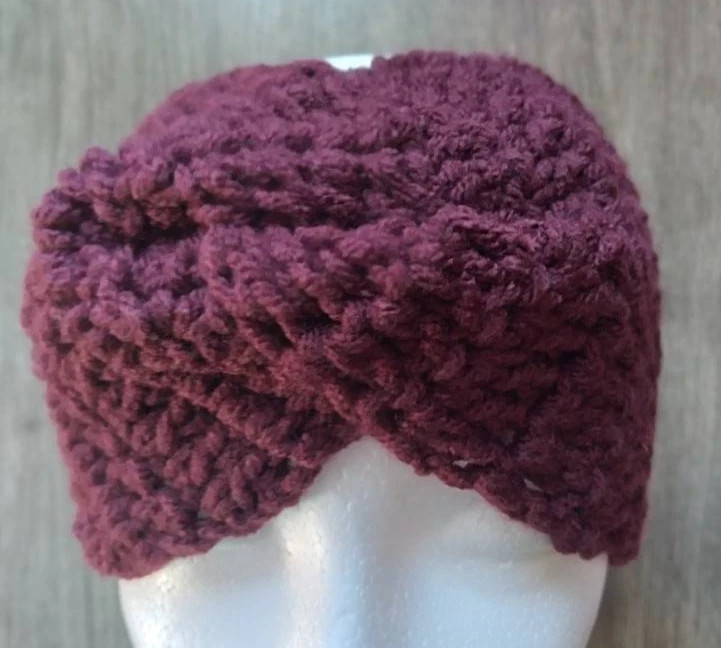 Crochet Handmade Winter Bundle 1 Hat, 1 Twist Headband, 1 Ear Warmer ...