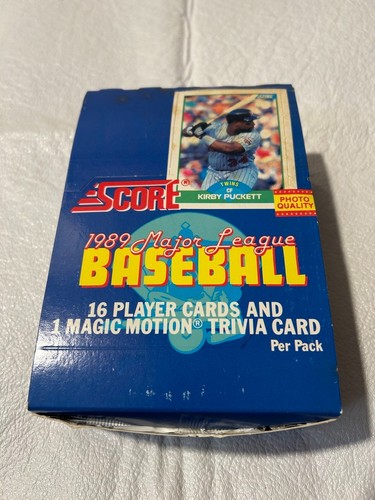 1989 Score MLB Baseball Box Complete 36 Wax Packs Each Pack Sealed In ...