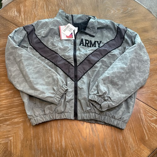 US Army Gray Physical Fitness Uniform PFU PT Jacket Size Small Regular ...