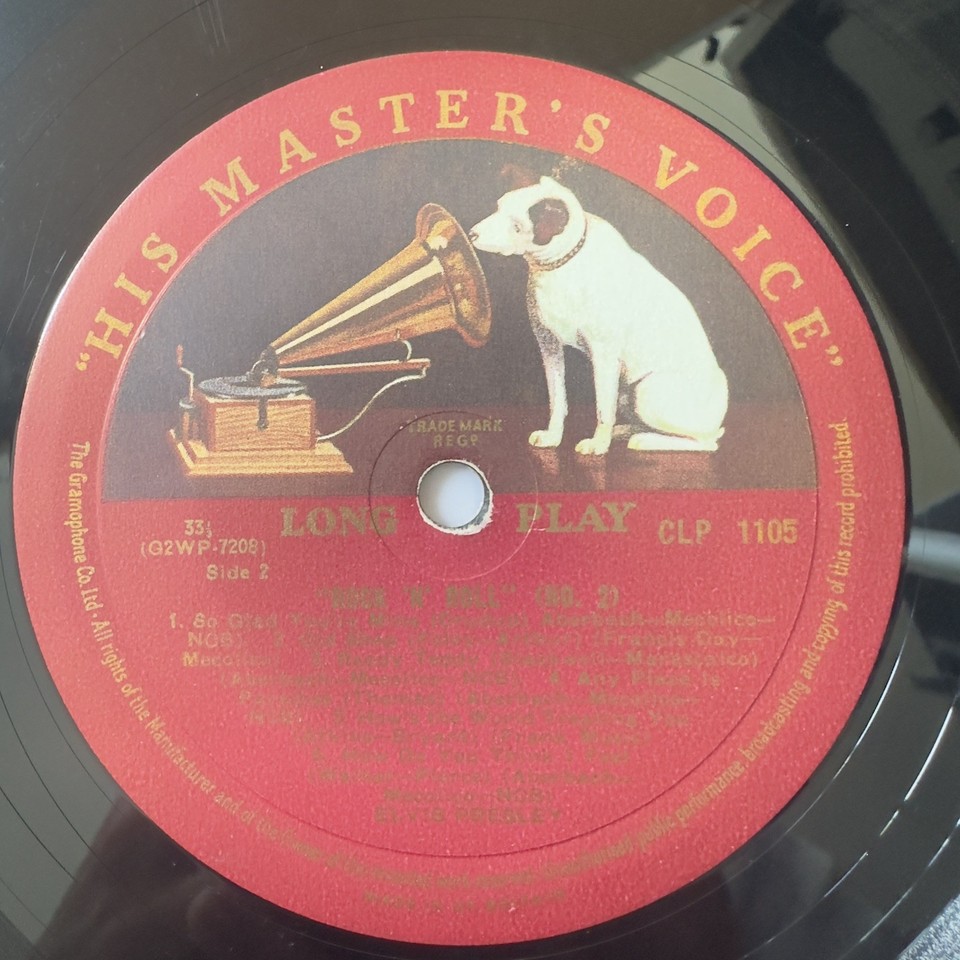 ELVIS PRESLEY TOP COPY Elvis Rock 'n' Roll No. 2 LP VINYL HMVCLP 1105 ...