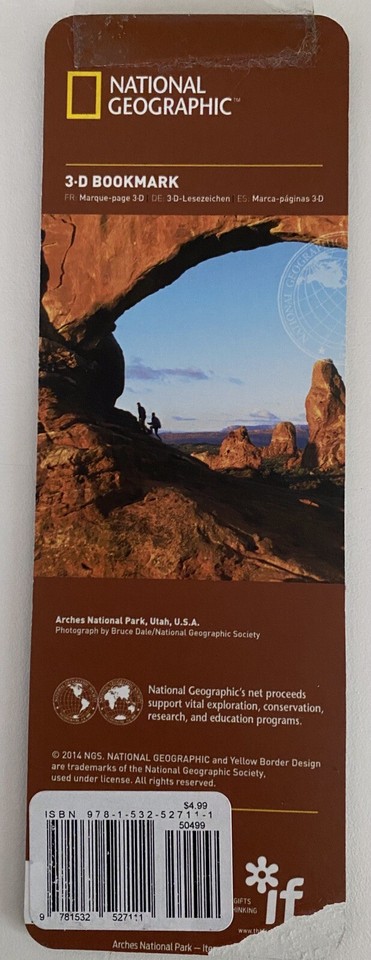 National Geographic 3-D Bookmark. ARCHES NATIONAL PARK Utah USA | eBay