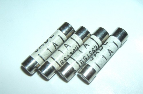 4x 1A AMP SAFE STANDARD CERAMIC DOMESTIC PLUG FUSE 240V QUALITY S1362 6 ...