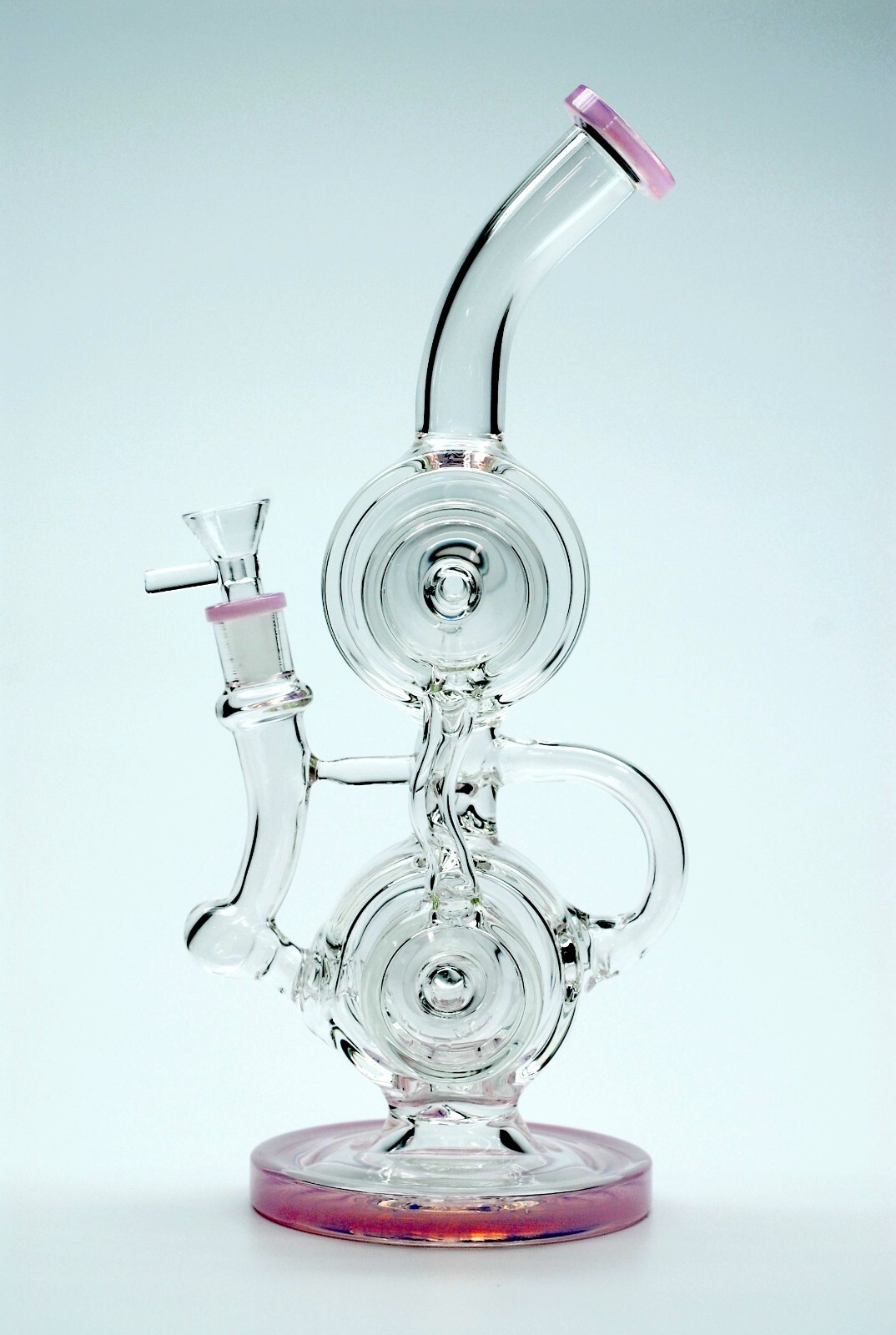 12" Milky Pink Vortex Cyclone Recycler Smoking Water Pipe Hookah ...