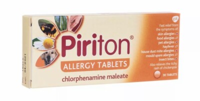 Piriton Allergy 4mg - 30 & 60 Tabs - Ease The Symptoms Of Hay Fever ...