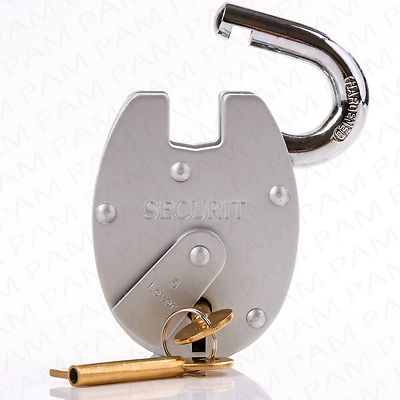 6 LEVER Steel Padlock Double Plated Shackle Security Lock Gate/Shutter ...