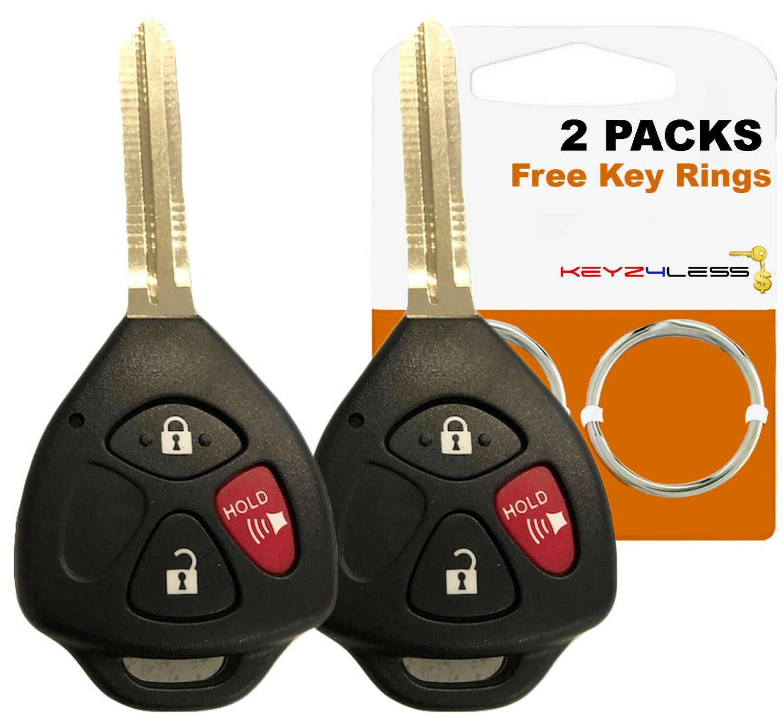 2 Car Key Fob Keyless Entry Remote For 2008 2009 2010 2011 2012 Scion ...