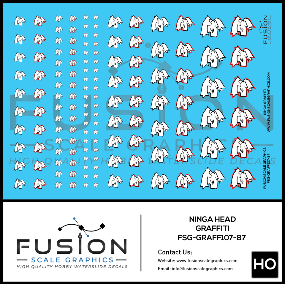 HO Scale Ninja Head Graffiti Decal Set | eBay