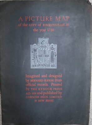 A Picture Map of the City of Birmingham in the Year 1730 VERY RARE ...