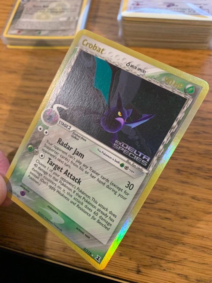 NM! Crobat (2/113) EX Delta Species Stamped Reverse Holo Rare Pokemon ...