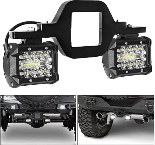 Hitch LED Light, 4 Inch Tow Hitch LED Lights with 2 Inch Towing Hitch ...