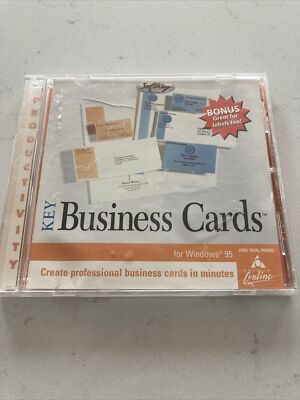 Key Business Cards CD-ROM (Create Professional Business Cards) NEW ...