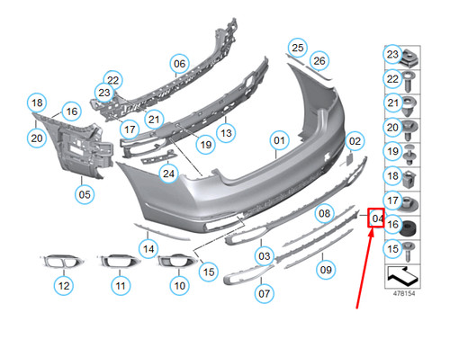NEW BMW 7 G11 REAR BUMPER COVER 51127377166 7377166 OEM NO IMPORT ...