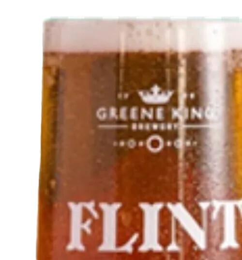 GREENE KING FLINT EYE CRAFT LAGER PINTGLASS 20oz BIRTHDAY CHRISTMAS ...